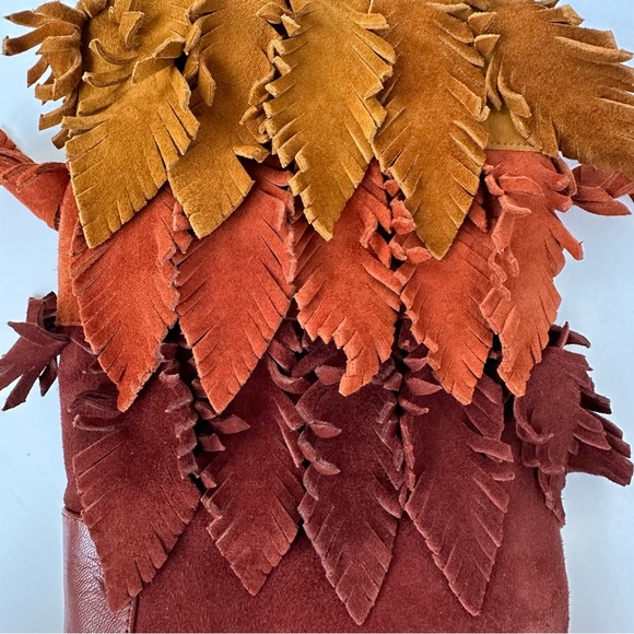 Chie Mihara | Shoes | Nwot Chie Mihara Ecel Tricolor Feather Fringe ...